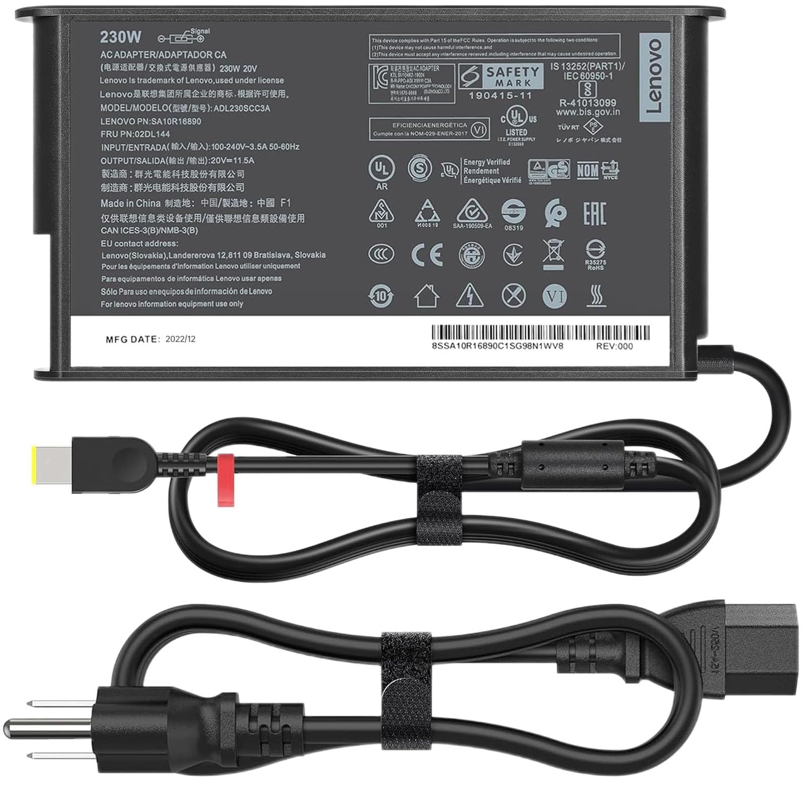 Amazon.com: 230W Legion Charger fit for Lenovo Legion 5 7 5P C7 S7 Y540 ...