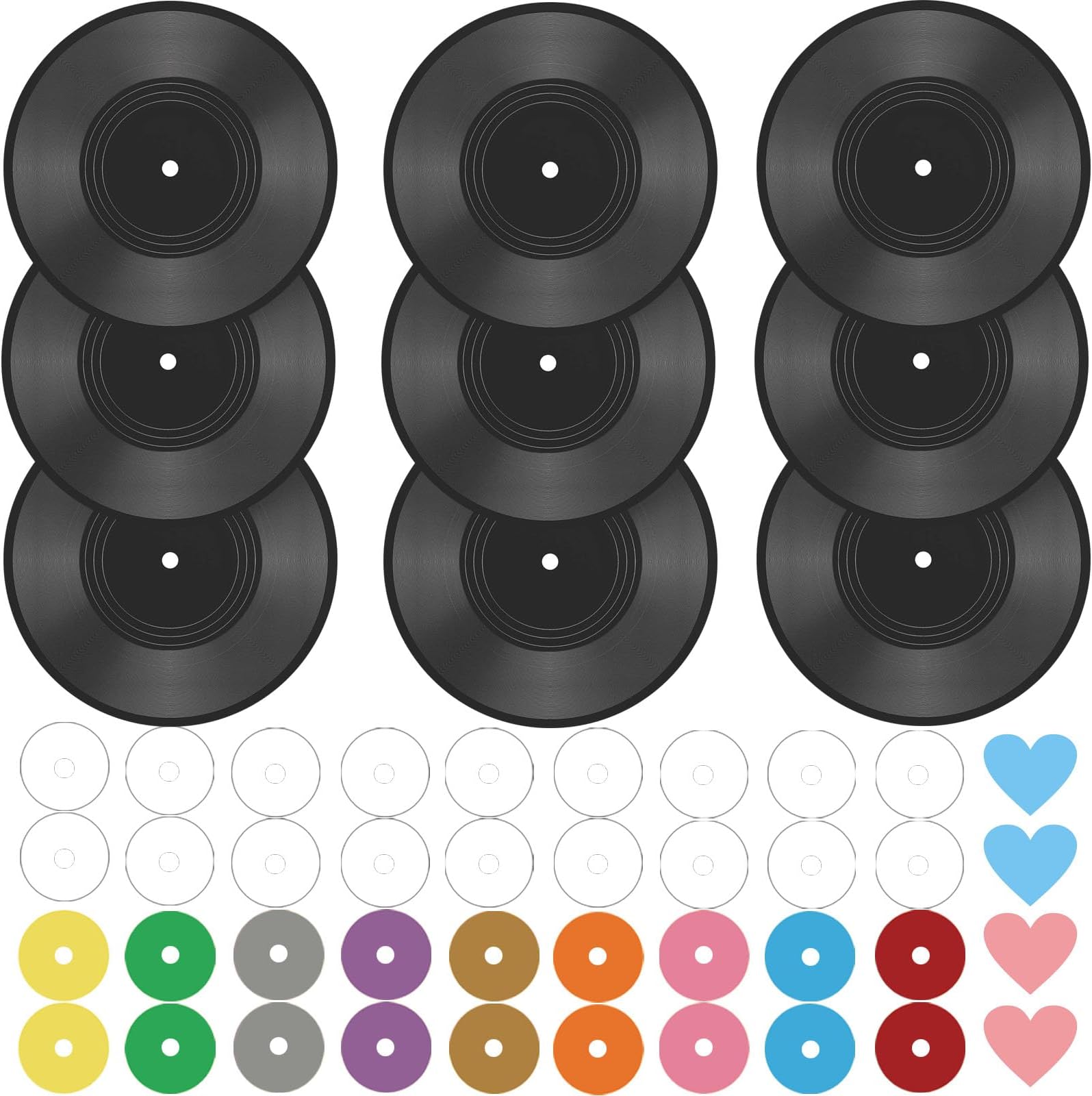 Amazon.com: Haiabei 24 Pcs 12Inch Blank Records Vintage Fake Records ...