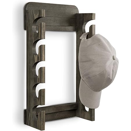 Amazon.com: MyGift 30 Inch Wall Mounted Vintage Gray Wood Baseball Cap ...