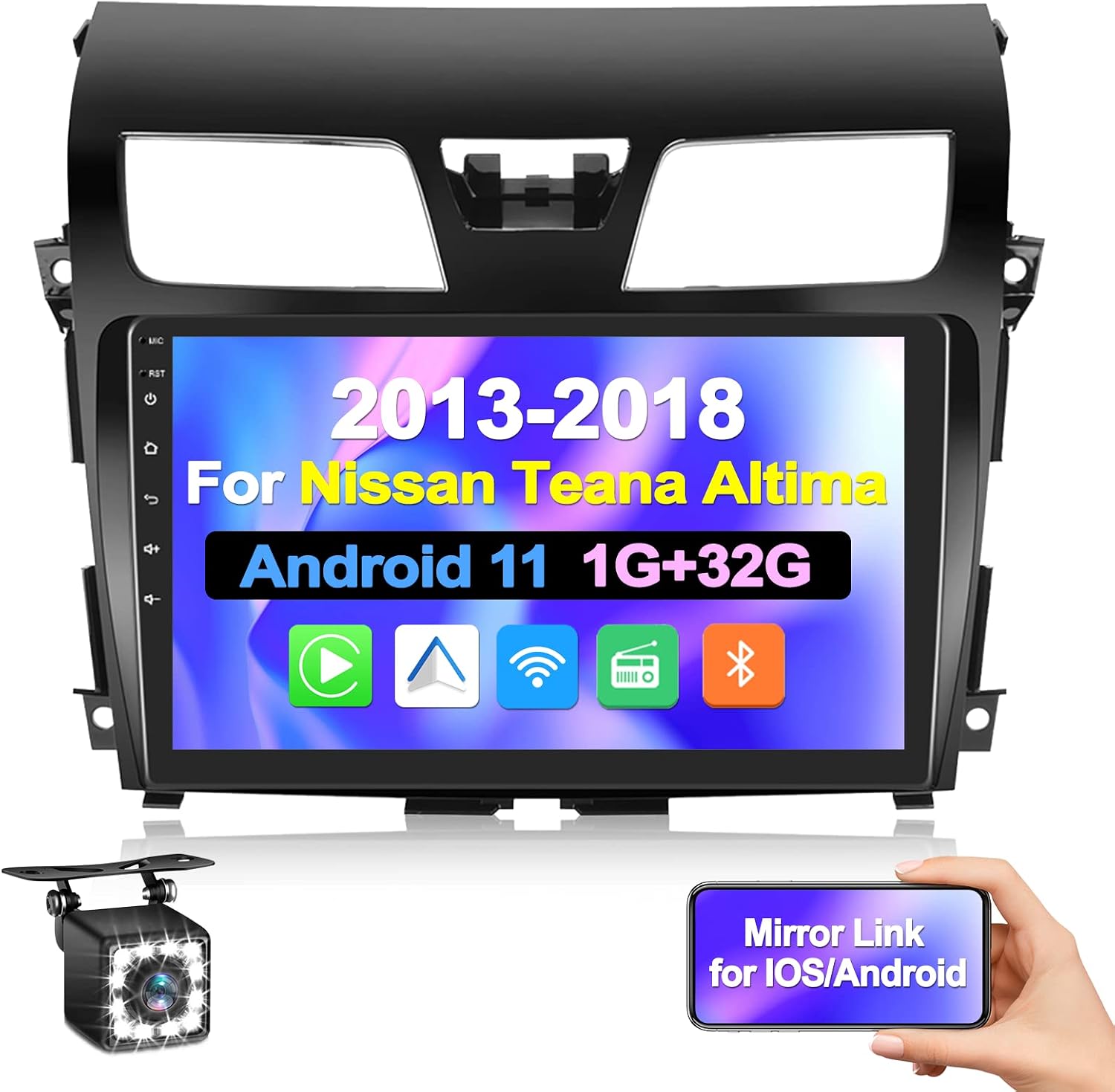 Amazon.com: Android 11 Car Stereo for Nissan Teana Altima 2013-2018,10 ...