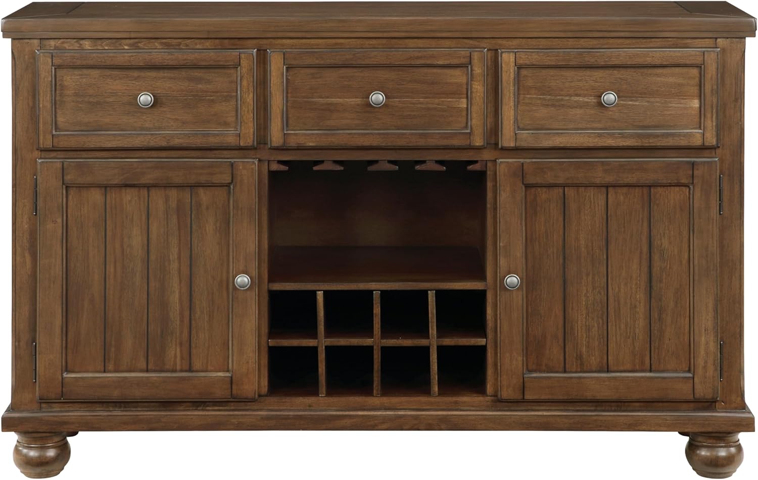 Amazon.com - Cherry Finish Traditional Server with Drawers, Adjustable ...