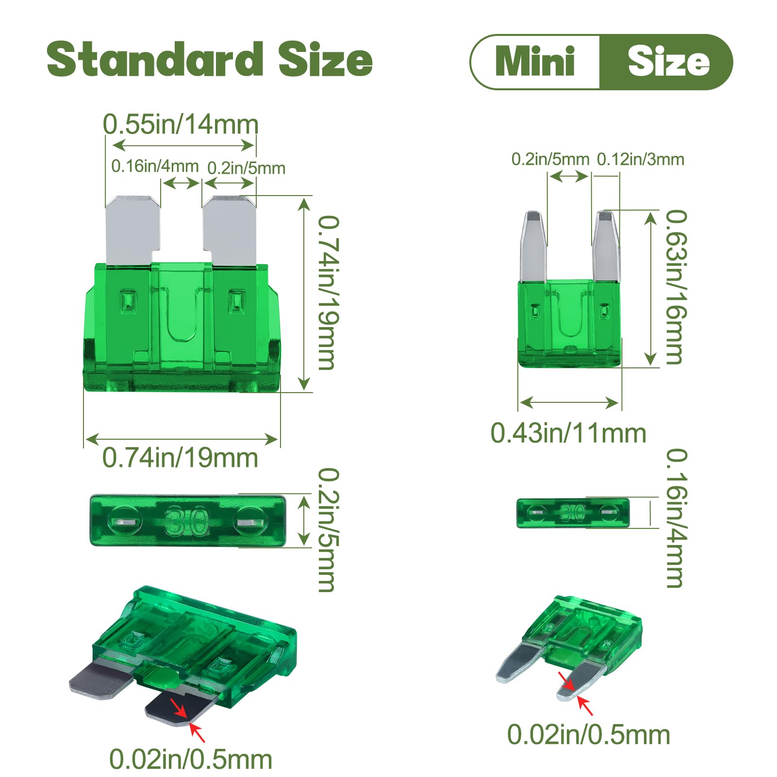 Snapklik.com : Mini & Standard Blade Fuses,231 PCS Car Blade Fuses Box ...