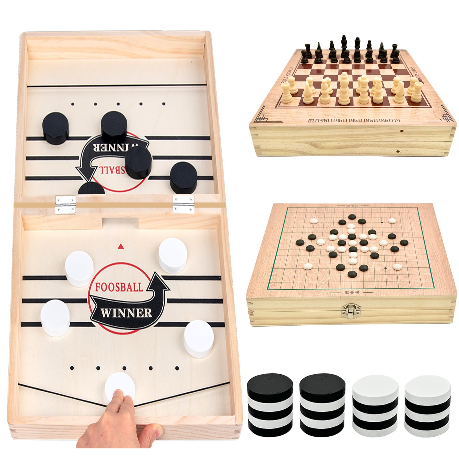Large Size Tabletop Sports Board Game Set 4 in 1 - Super Fast Sling ...