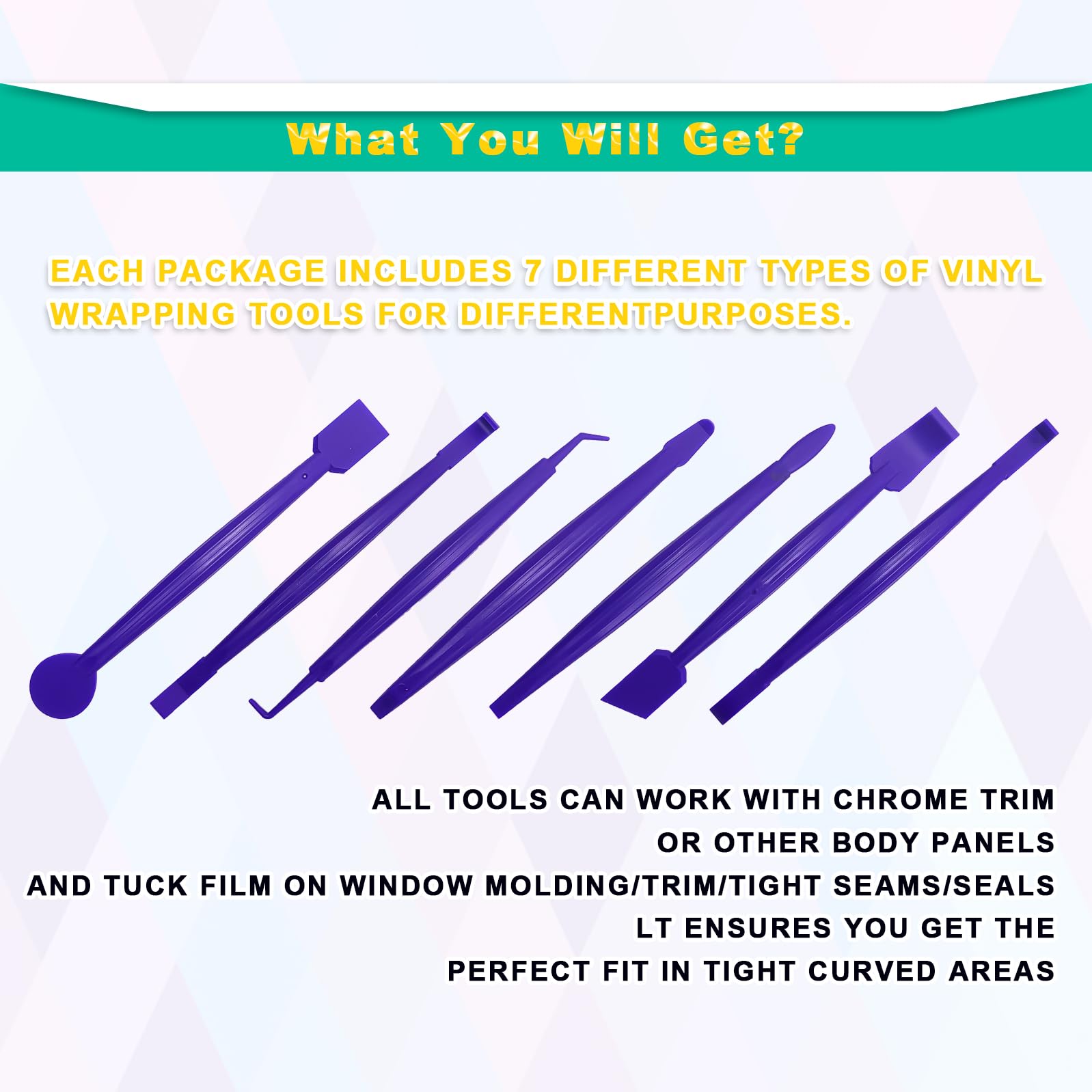 Snapklik.com : 7pcs Car Wrapping Vinyl Tool Kit, Curves Slot Corner ...