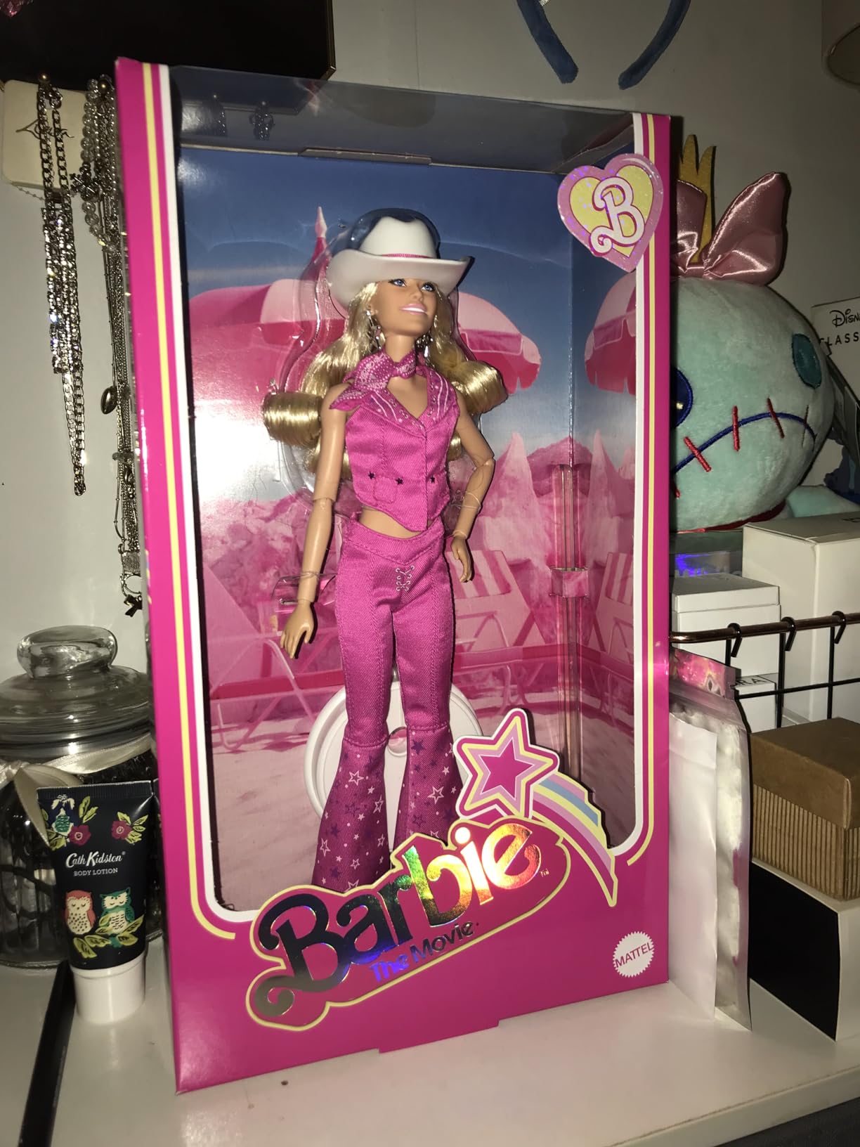 Barbie The Movie Doll, Margot Robbie Barbie Doll with Pink Western ...