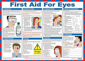 Safety First Aid Laminated First Aid for Eyes Poster : Amazon.co.uk ...