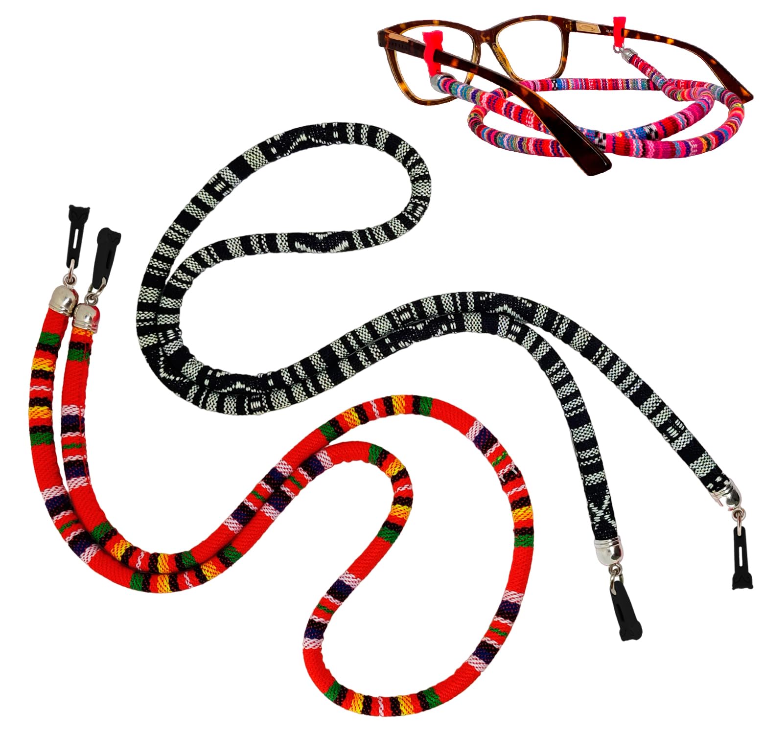 Amazon.com: BUMA Eyeglasses Holder Straps- 2 Premium Cotton Cords for ...