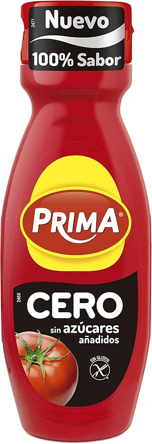 Prima Cero - Ketchup Cero, Sin Azúcares Añadidos, Mismo Sabor Y Mitad ...