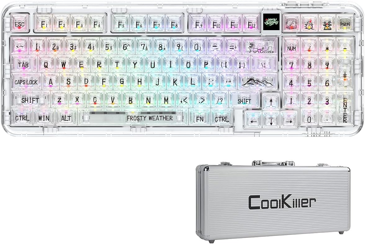 Amazon.com: CoolKiller CK98 Wireless Mechanical Keyboard, Rechargeable ...