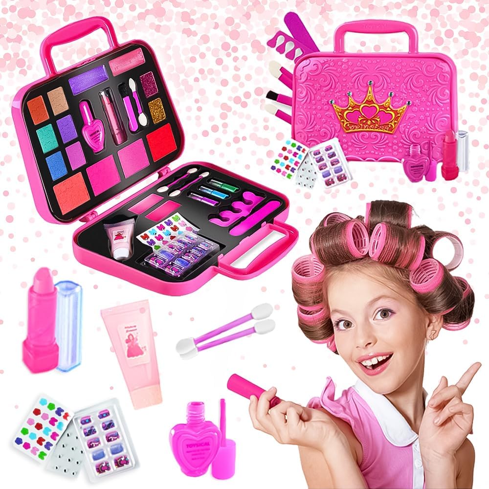 Buy Flybay Kids Makeup Kit for Girls, Washable Real Makeup Set for ...