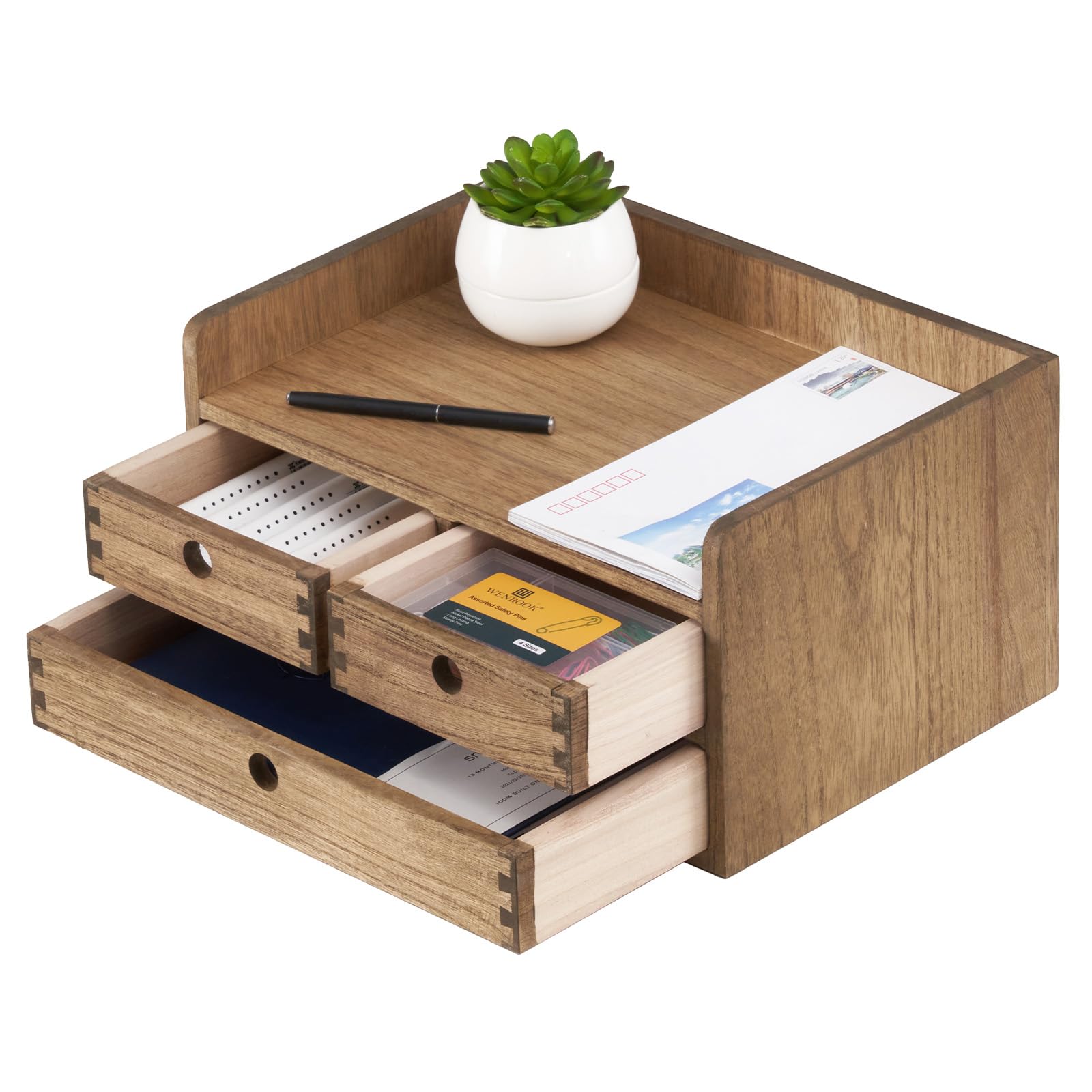 Wooden Desktop Organizer Compact Ottoman Wooden Desktop Organizer With
