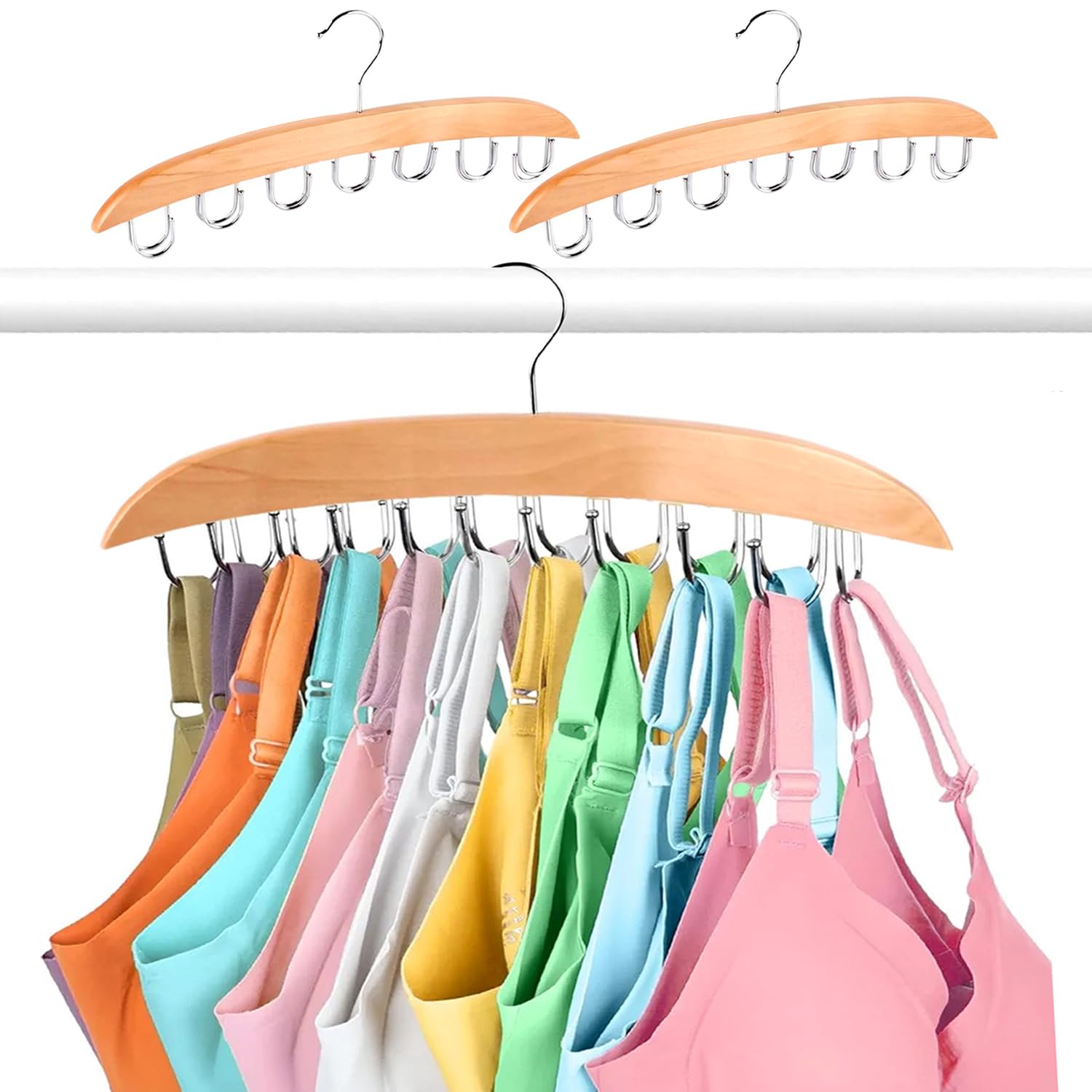 Amazon.com: 2 Pack Bra Organizer Hanger & Tank Top Hanger -Foldable 360 ...