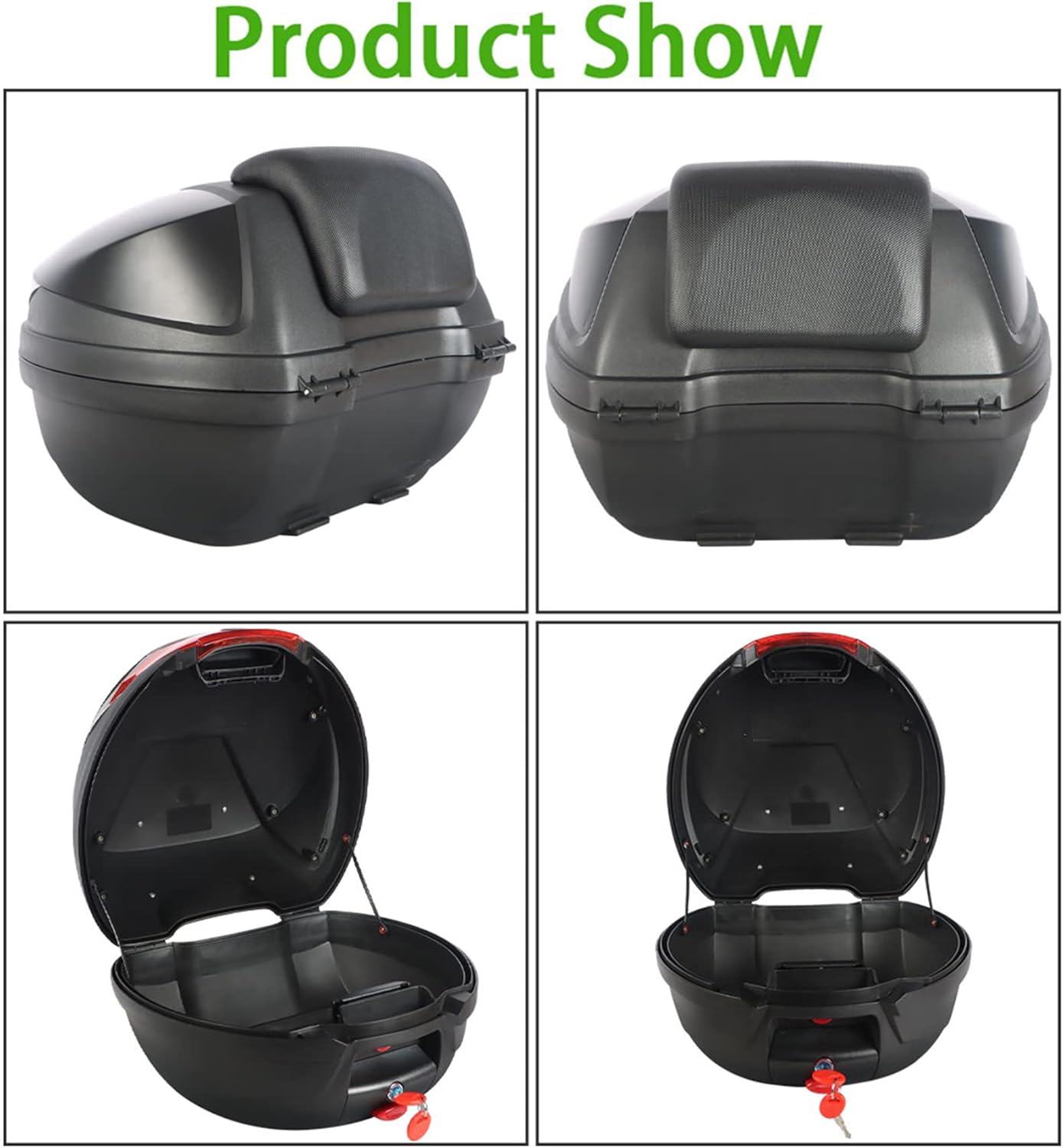 Buy marddpair Black Motorcycle Rear Top Box Tail Trunk Luggage Storage ...