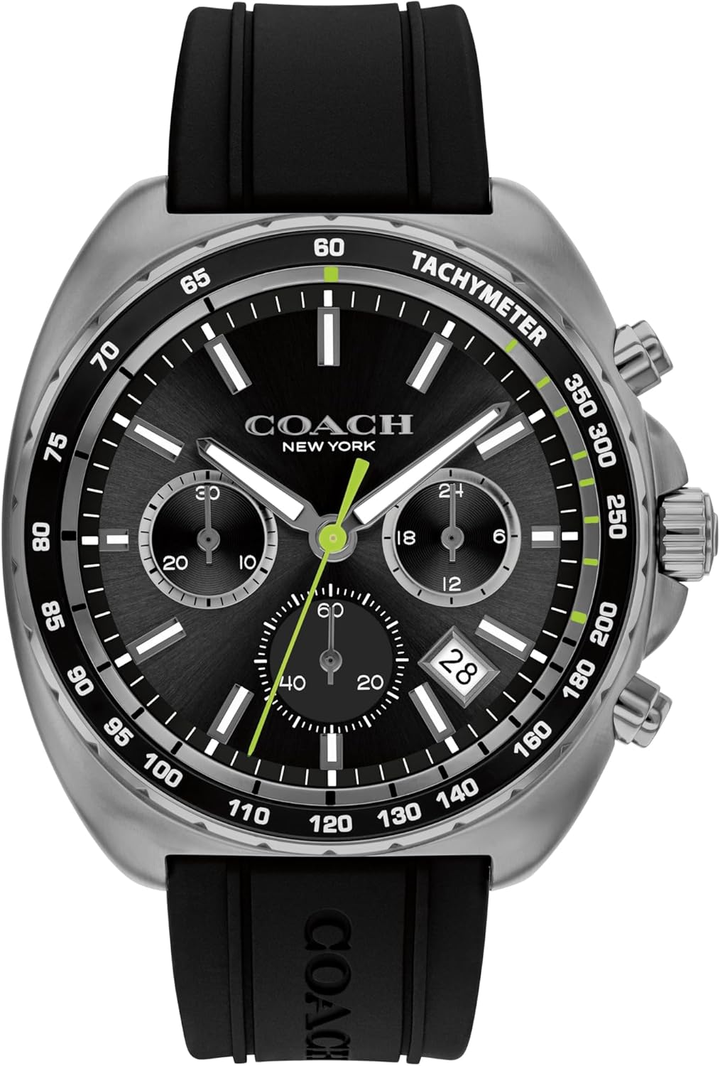 Amazon.com: Coach Charter Men's Quartz Chronograph Watch, Silicone ...