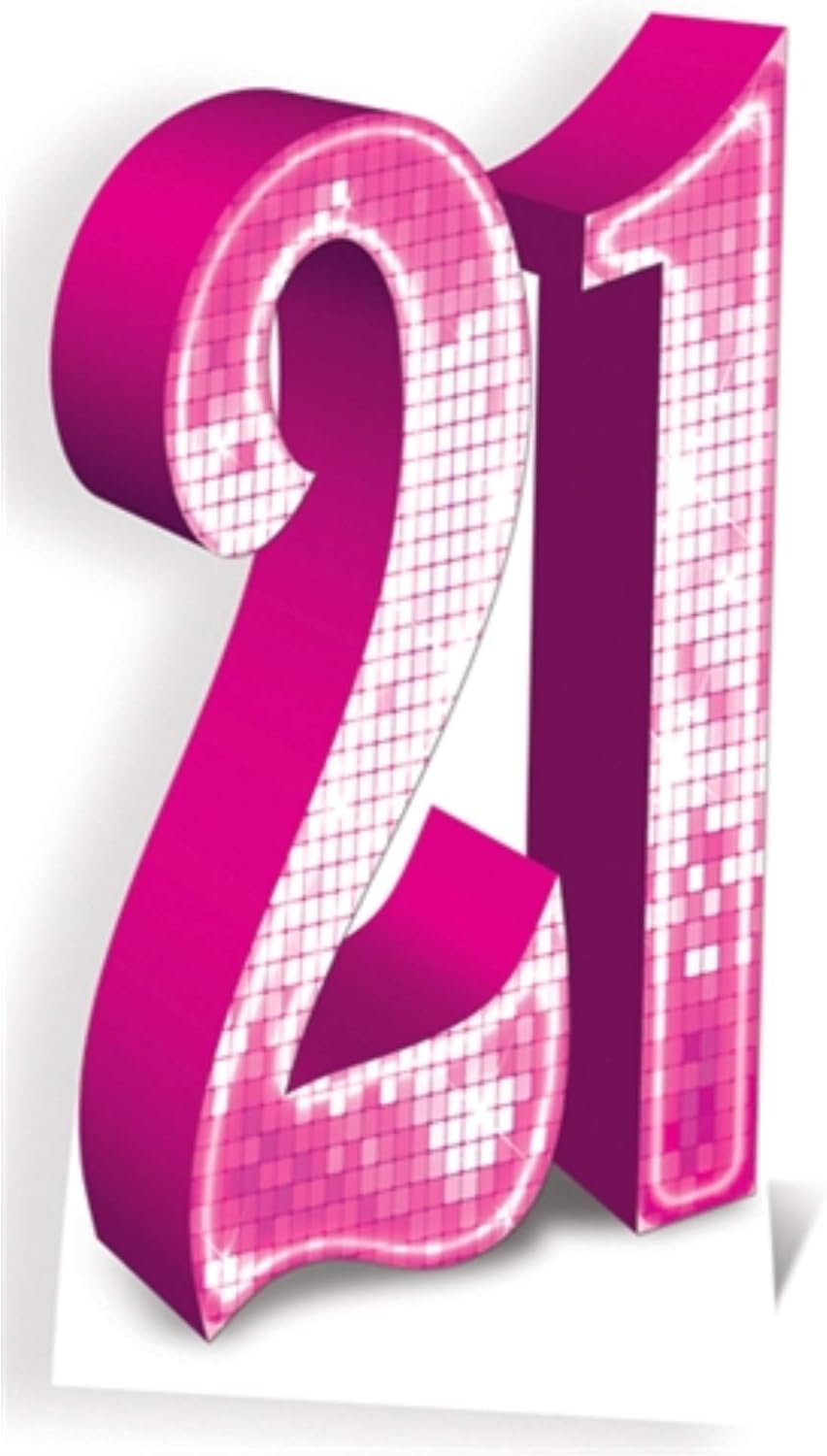 Amazon.com: SC630 Pink Number 21 Cardboard Cutout Standup : Home & Kitchen