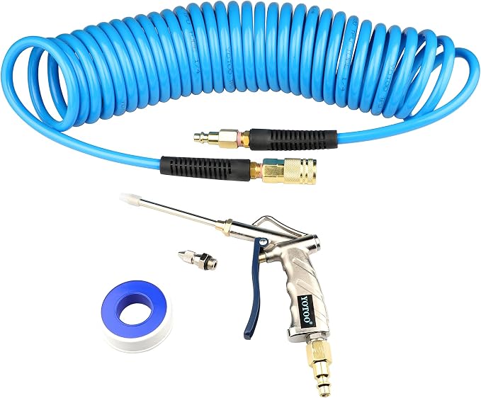 YOTOO Heavy Duty Air Hose Kit with 1/4"x25' Polyurethane Air Hose ...