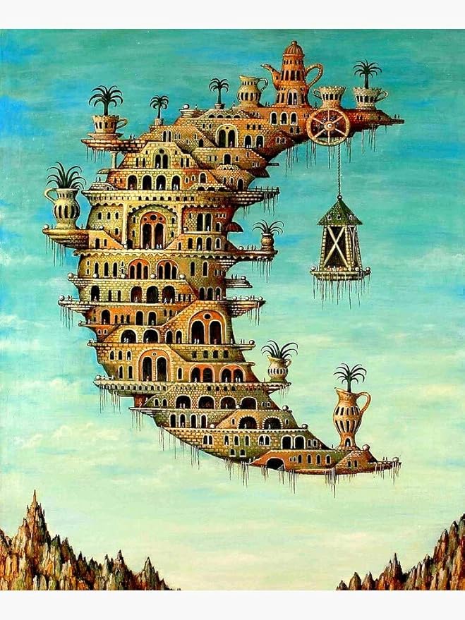 Amazon.com: ZENDA Salvador Dali Wall Art Dalí Living on The Moon Framed ...