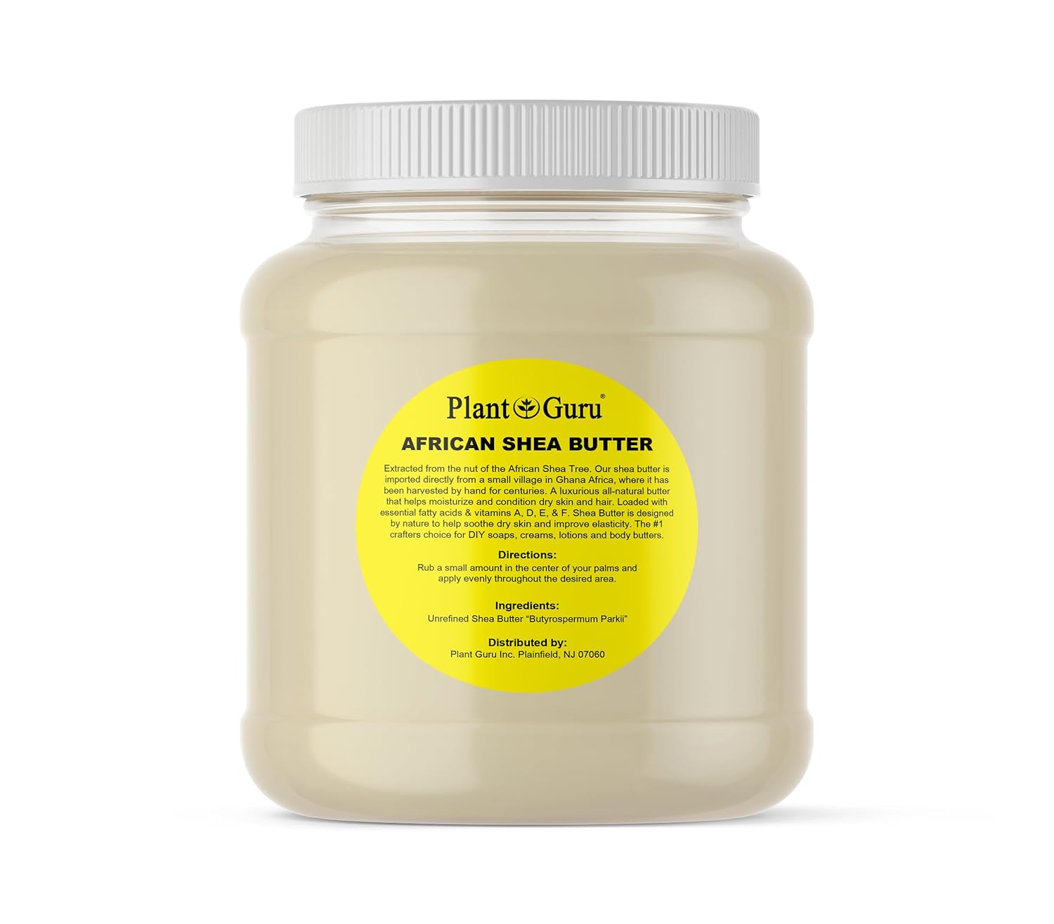 Amazon.com : Plant Guru Raw African Shea Butter 3 lbs. Bulk 100% Pure ...
