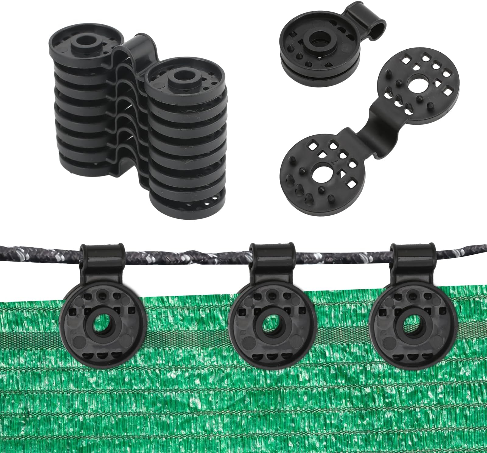 PEAKTOP 30PCS Shade Cloth Plastic Clips Heavy Duty, Shade Netting ...