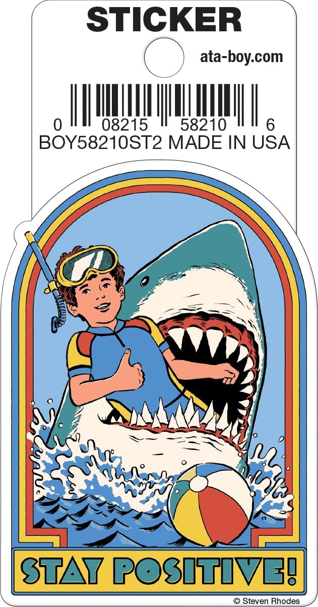Amazon.com: Ata-Boy Steven Rhodes Stay Postitive Die Cut 3" Vinyl ...
