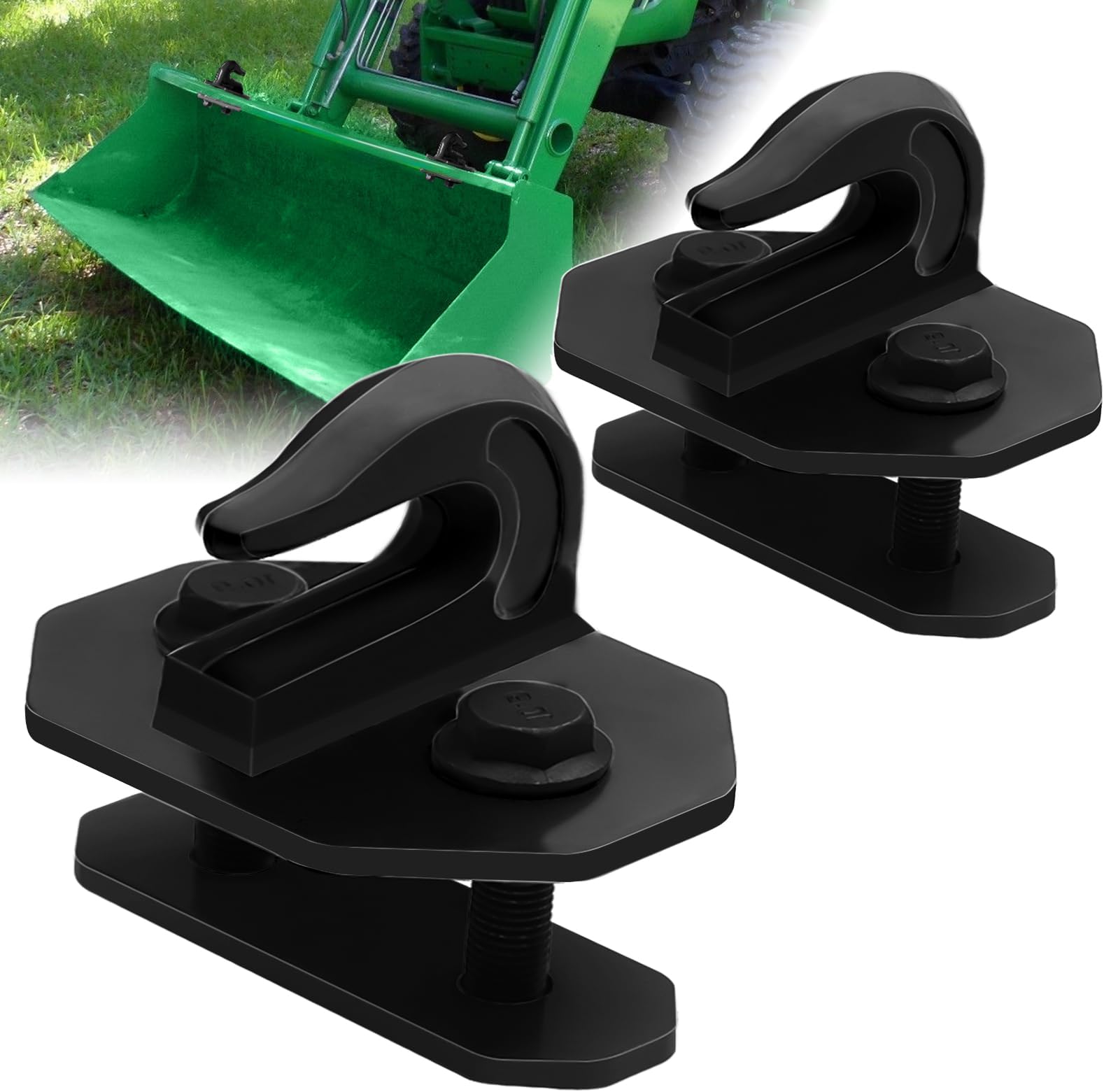 Amazon.com: Jerbor 2 Pack Heavy Duty Tractor Bucket Grab Hook Work for ...
