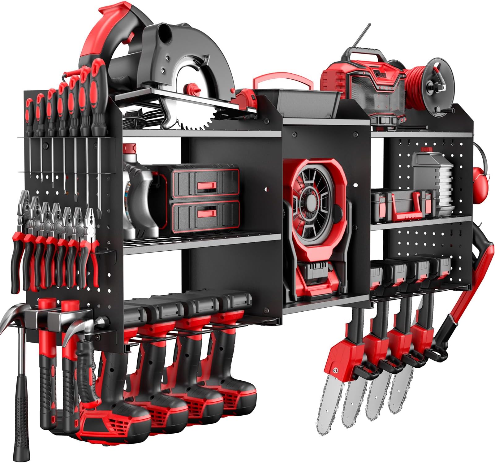 Amazon.com: Large Power Tool Organizer Wall Mount – Metal Mountable ...