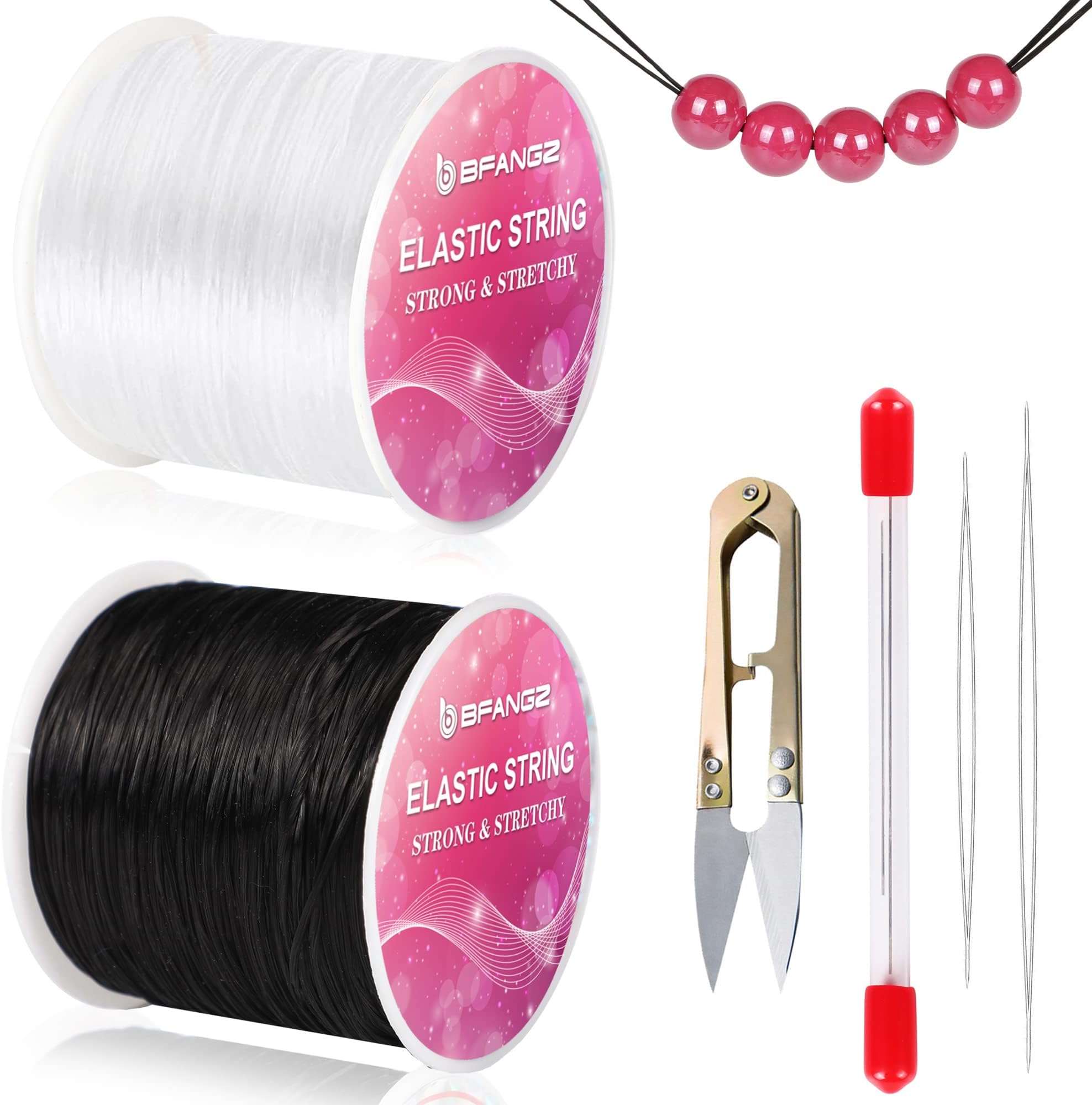 Amazon.com: Stretchy String for Bracelets, BFANGZ Elastic String ...