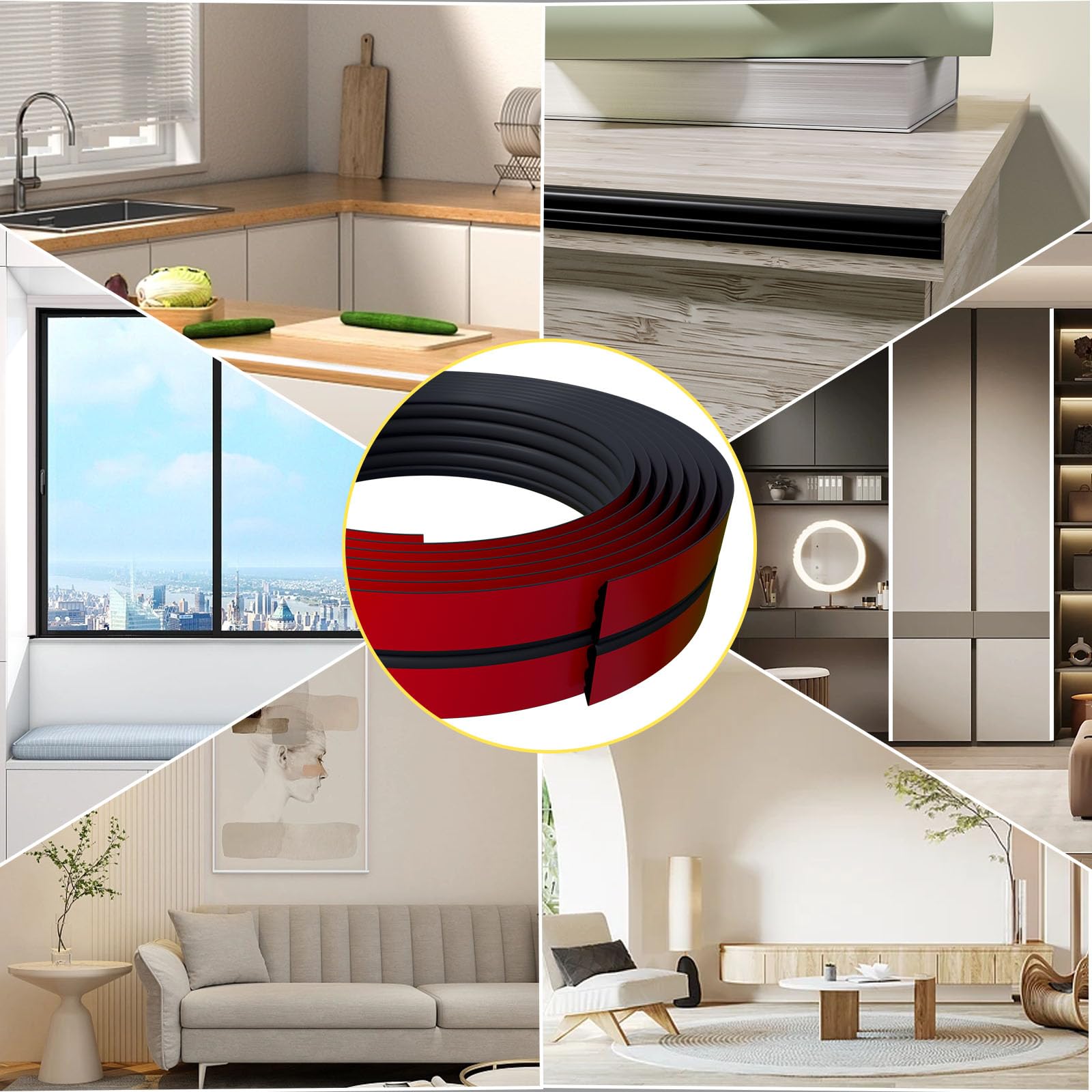 Snapklik.com : 20FT Flexible Wall Corner Protector Moulding Trim, Peel ...