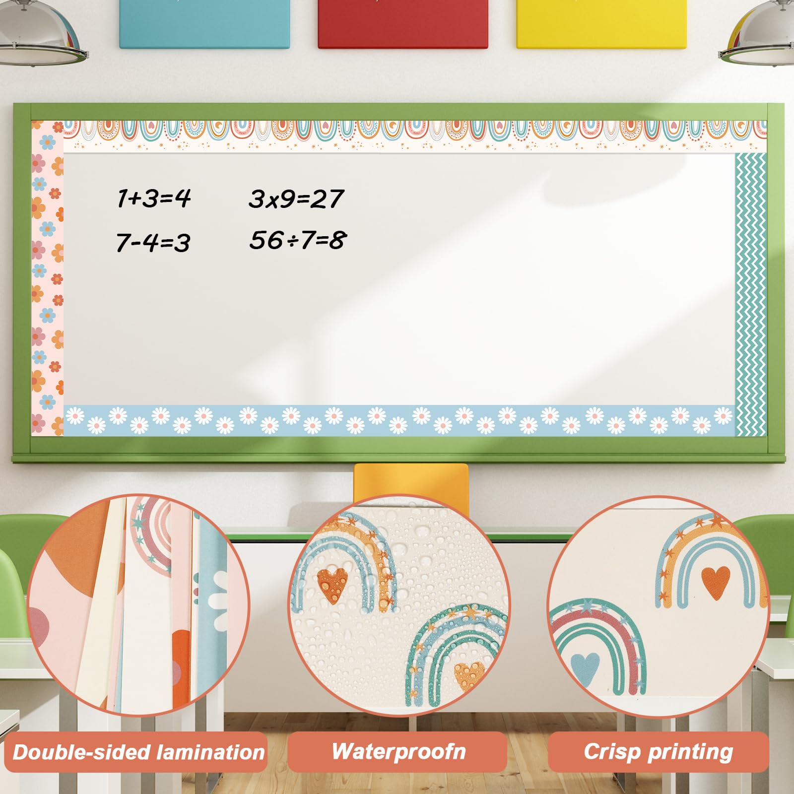 Snapklik.com : 86Ft Boho Bulletin Board Borders Retro Groovy Classroom ...