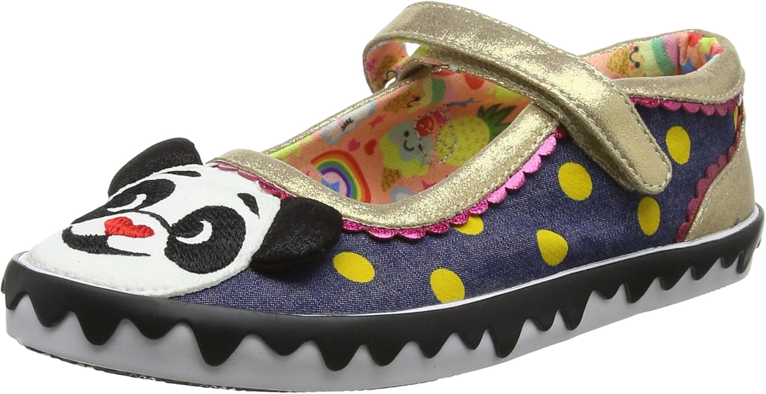 Irregular Choice Panda Toe, Girls’ Ballet Flats, Gold (Gold), 2.5 UK ...