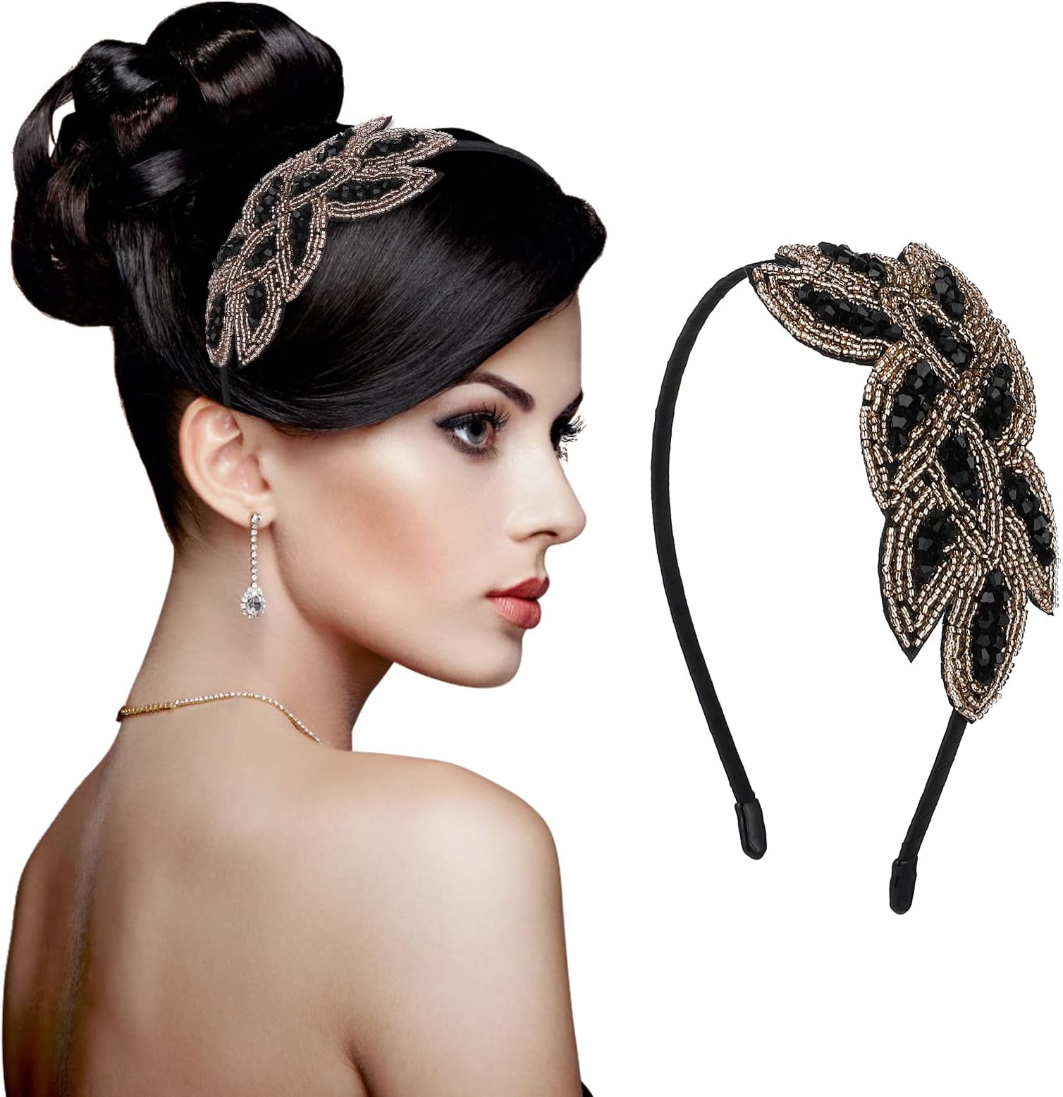 Amazon.com : siskok rhinestone headbabd crystal hair bands for women ...