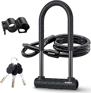 Heavy Duty Bike U Lock - Super Strong 12 Ton Shear, 20mm U Shape Lock ...