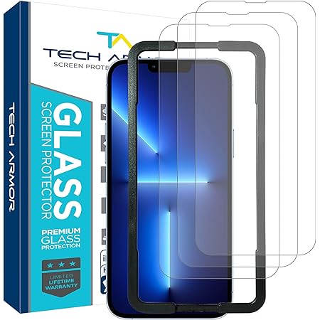Amazon.com: Tech Armor Ballistic Glass Screen Protector Designed for ...