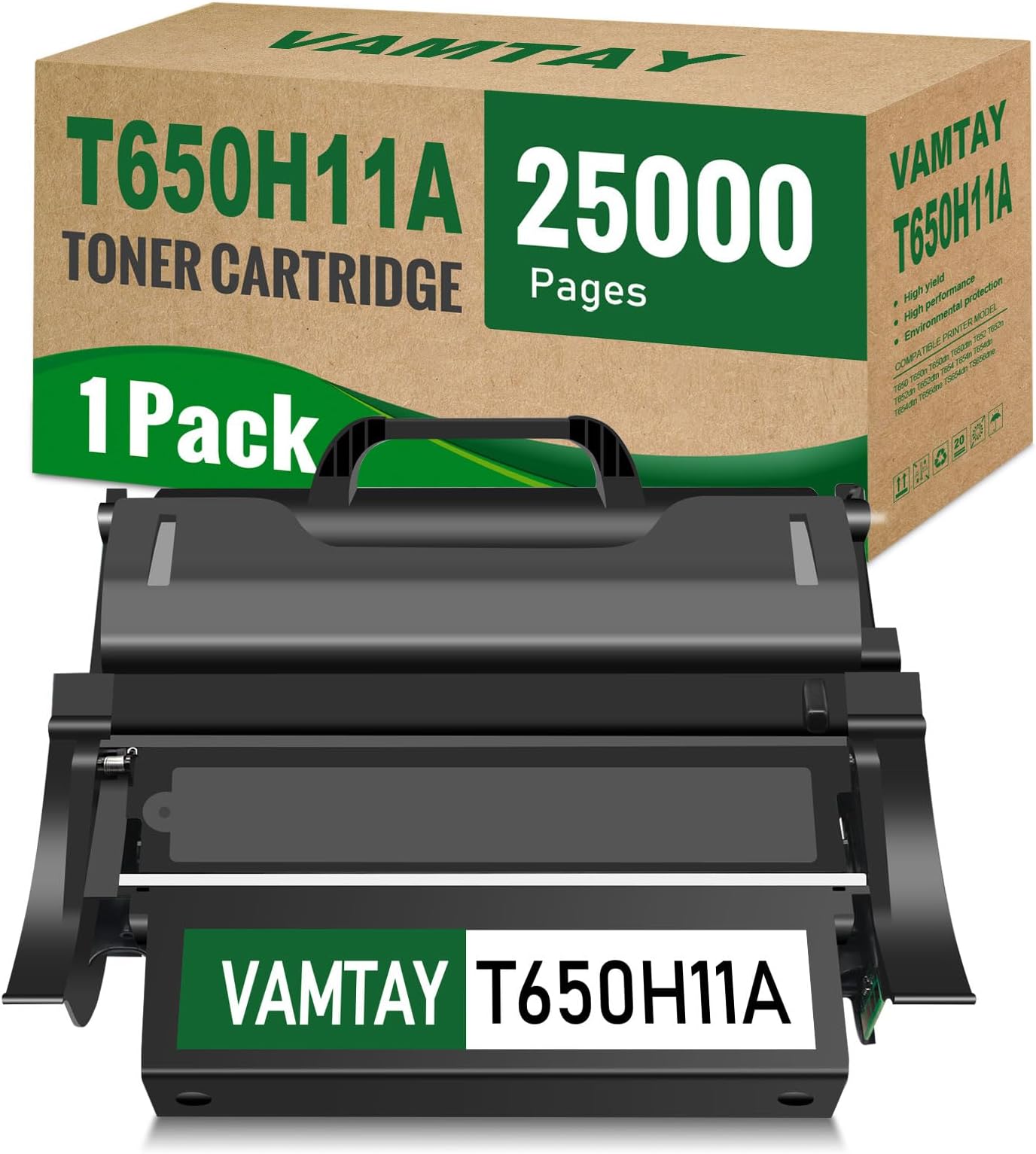 Amazon.com: Lexmark High Yield Black Toner Cartridge T650H80G : Office ...