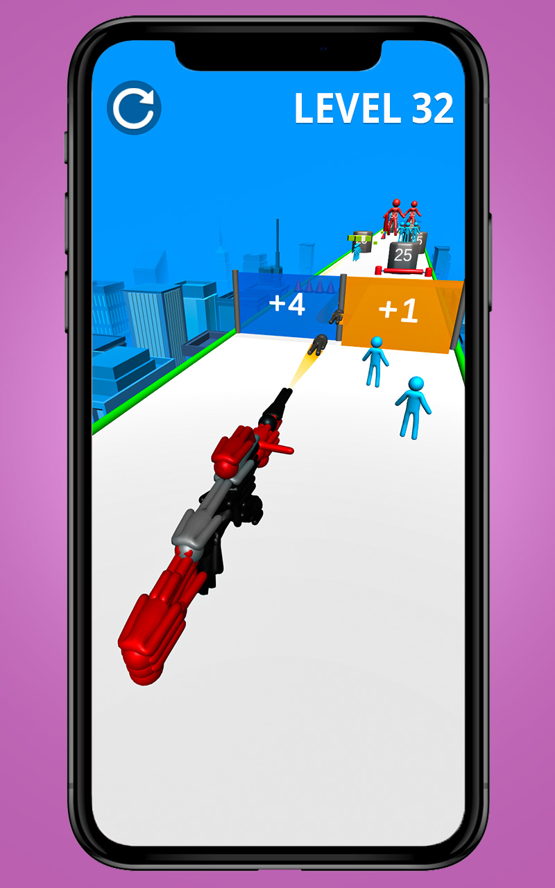Human Stickman Gun Rush: Ragdoll Craft Weapon Shooter Master - Stick Merge Gun Run Weapon ...