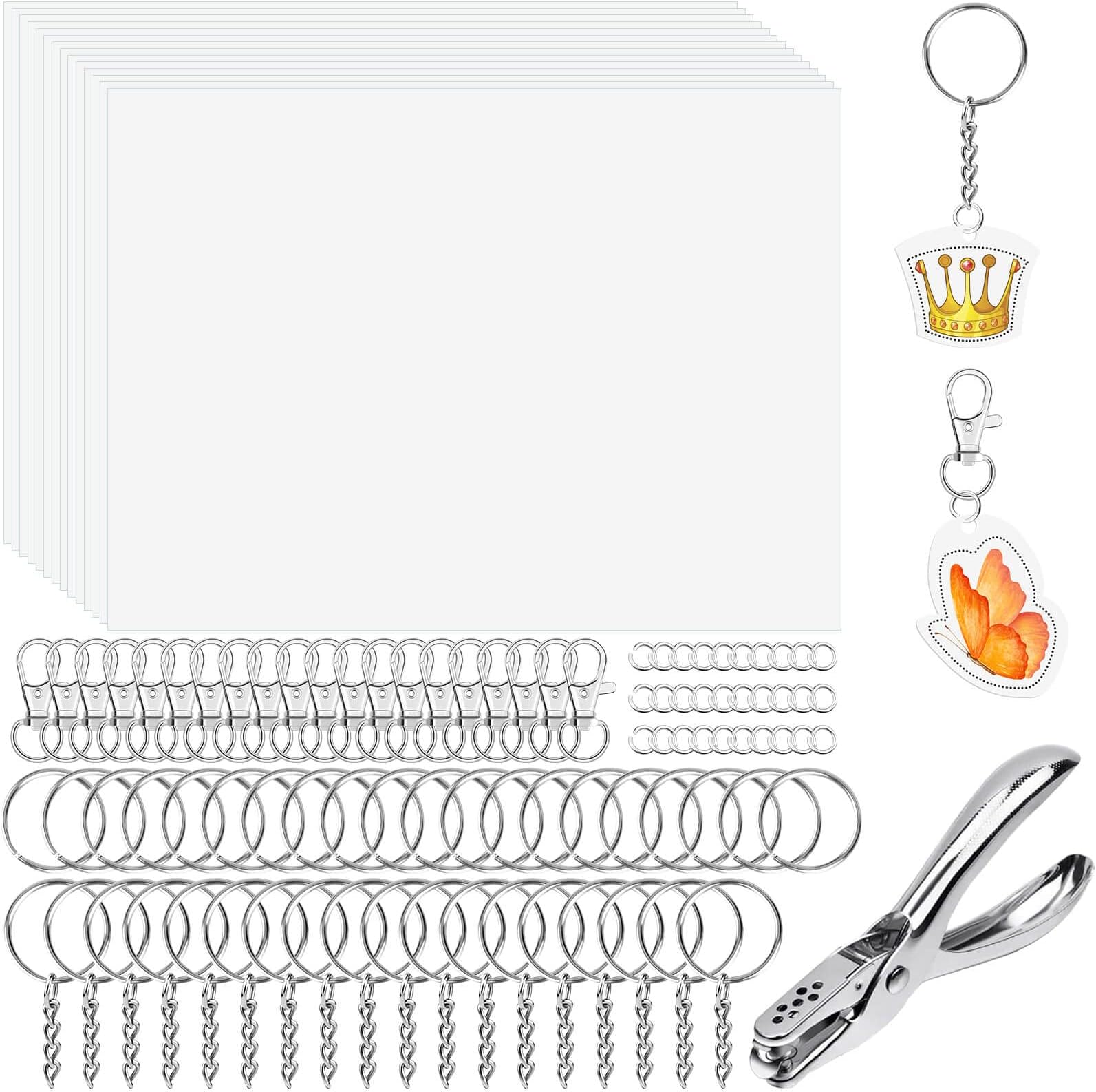 Amazon.com: cridoz Shrinky Art Keychain kit, Including 20 Sheets Shrink ...