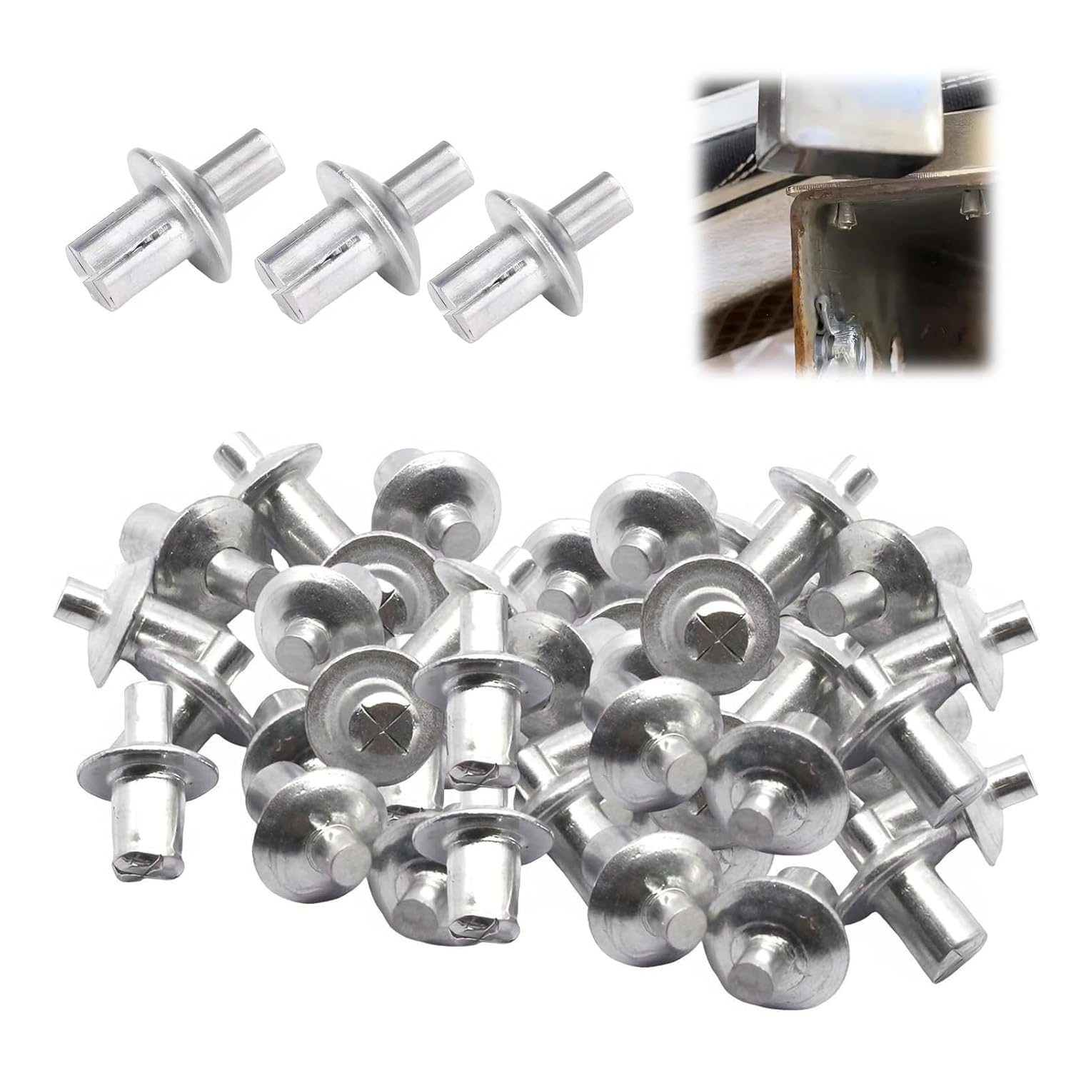 Aluminum Core Rivets with Round Head(50/100/200 Pcs)2024New Drive ...