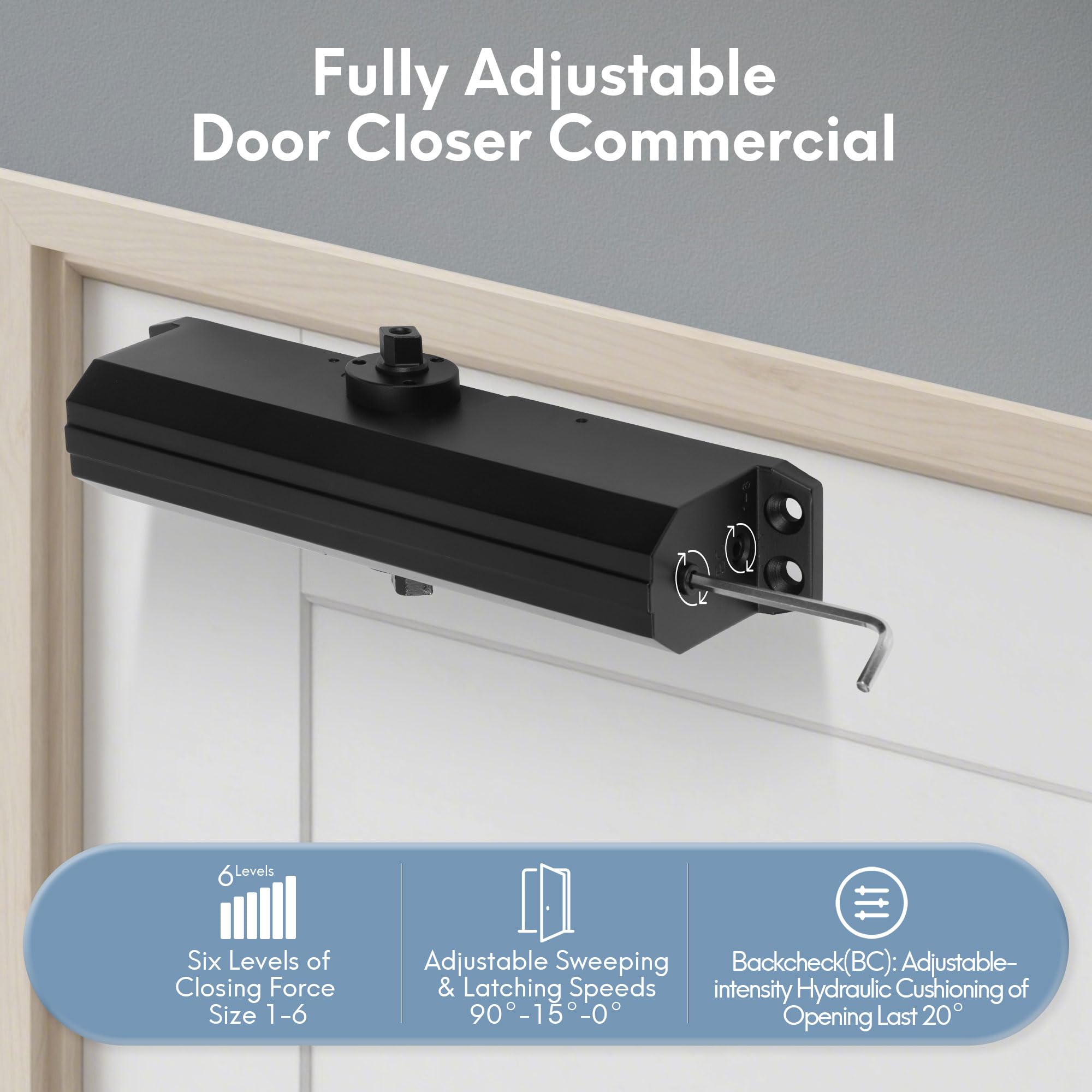 Snapklik.com : SOPHIA Door Closer Hold Open For Home, Door Closers ...