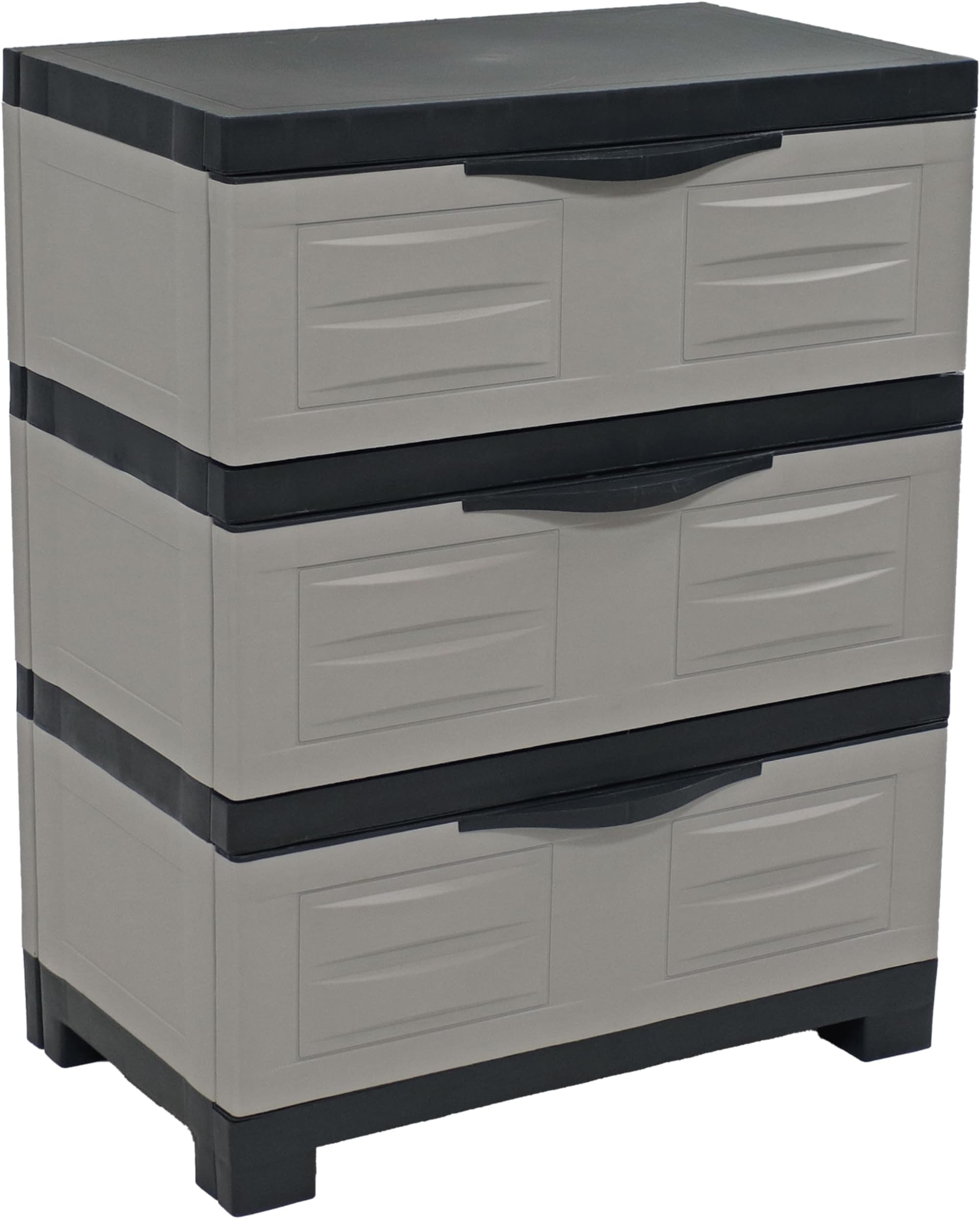Amazon.com: KJULZVBO 3 Drawer Wide Weave Tower Cement, Gray : Office ...