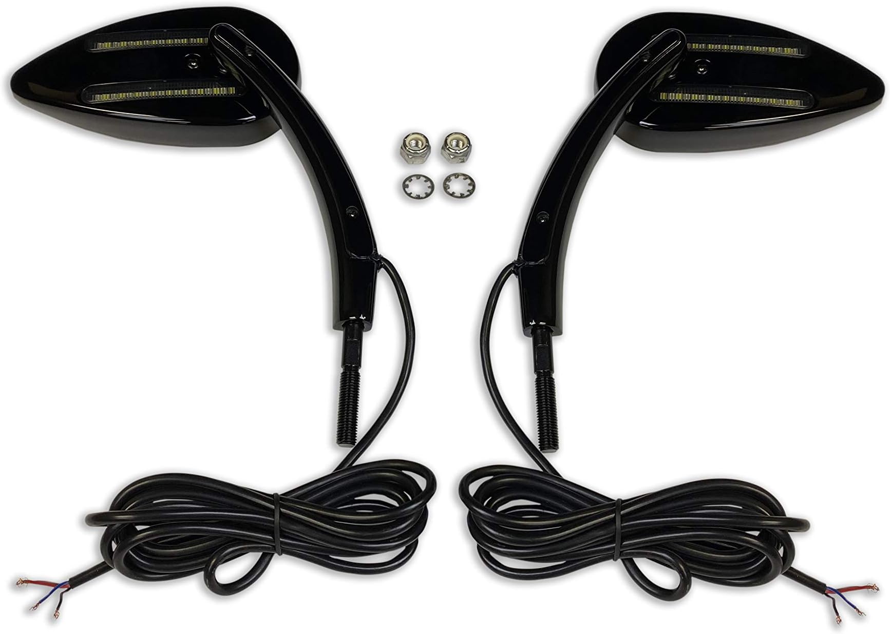 Amazon.com: Motorcycle Rearview Mirror With Sequential Integrated Arrow ...