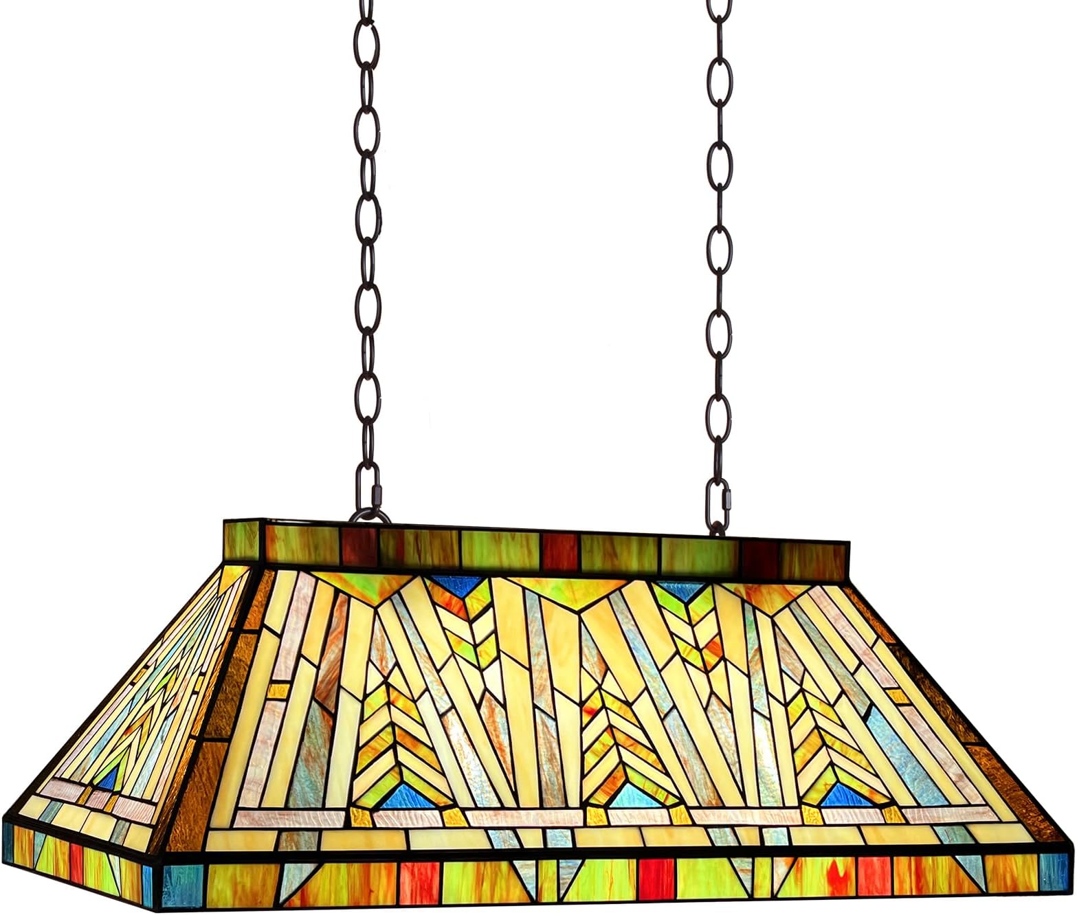 Capulina Tiffany Style Pool Table Light Vintage Style Stained Glass ...