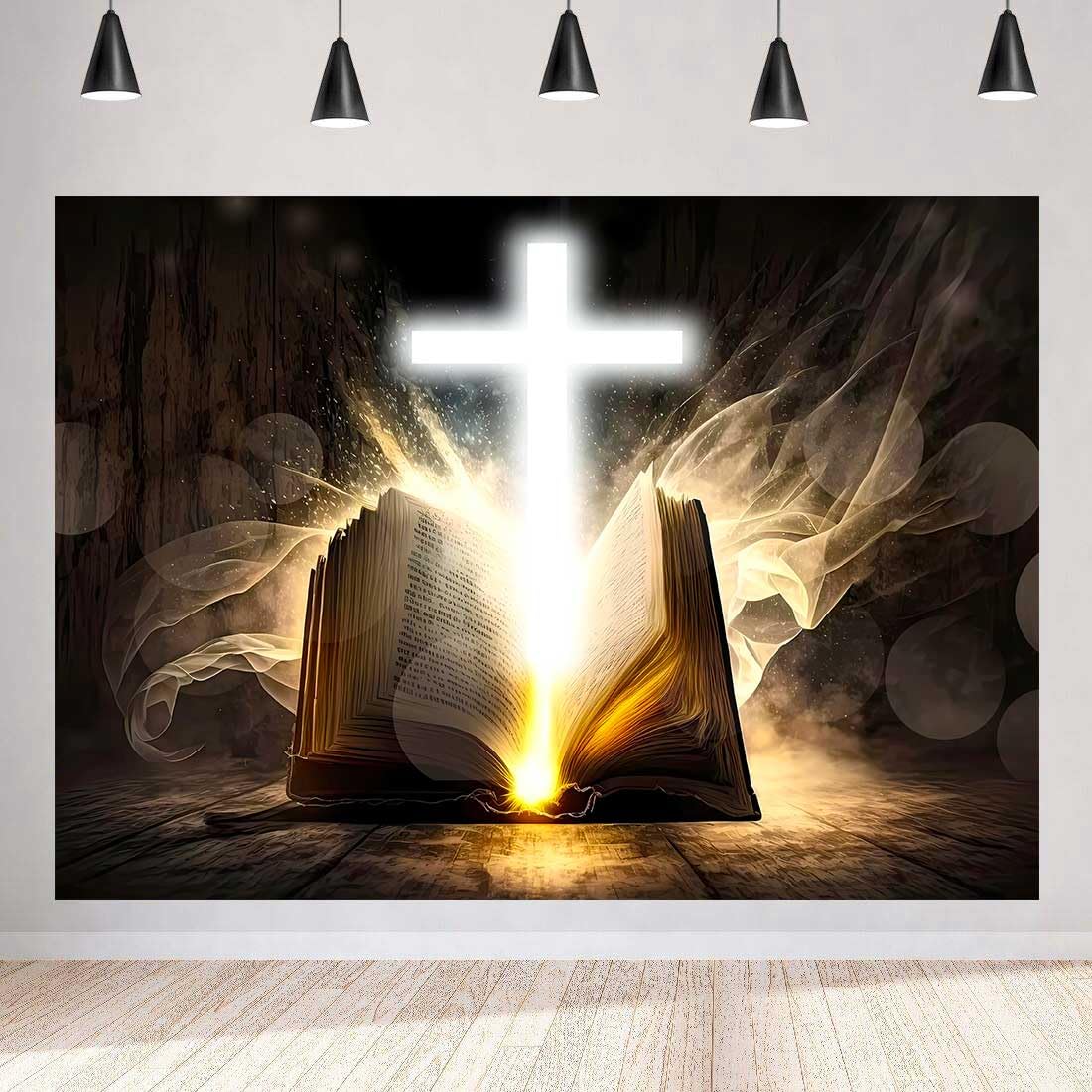 Amazon.com : Cross Jesus Christ Backdrop Spring Easter Backdrops 9x6ft ...