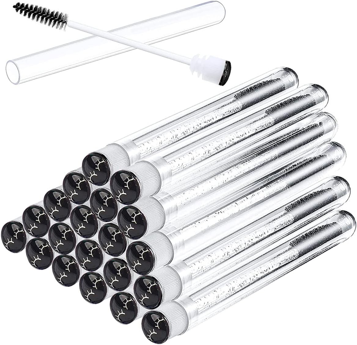 Amazon.com: Disposable Mascara Brushes Tubes Set 20 Pieces Empty Tubes ...