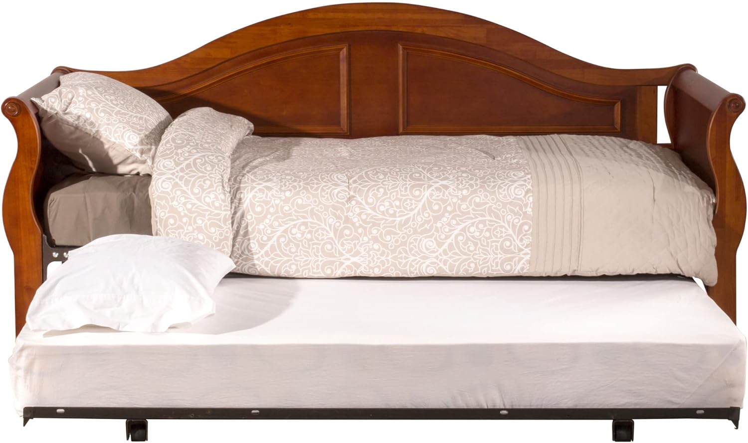Amazon.com: Hillsdale Bedford Wood Sleigh Daybed with Trundle, Twin ...