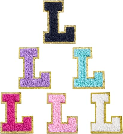 Amazon.com: Aganmi 6 Pcs Self Adhesive Chenille Letter Patches Preppy ...