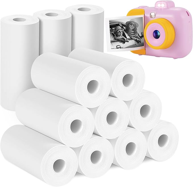 Amazon.com: YEEHAO 12 Rolls Instant Camera Print Paper, Refills Paper ...