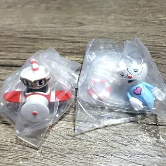 Amazon.co.jp: CUPHEAD Cup Head Capsule Toy Figurine Set of 2 : Toys & Games