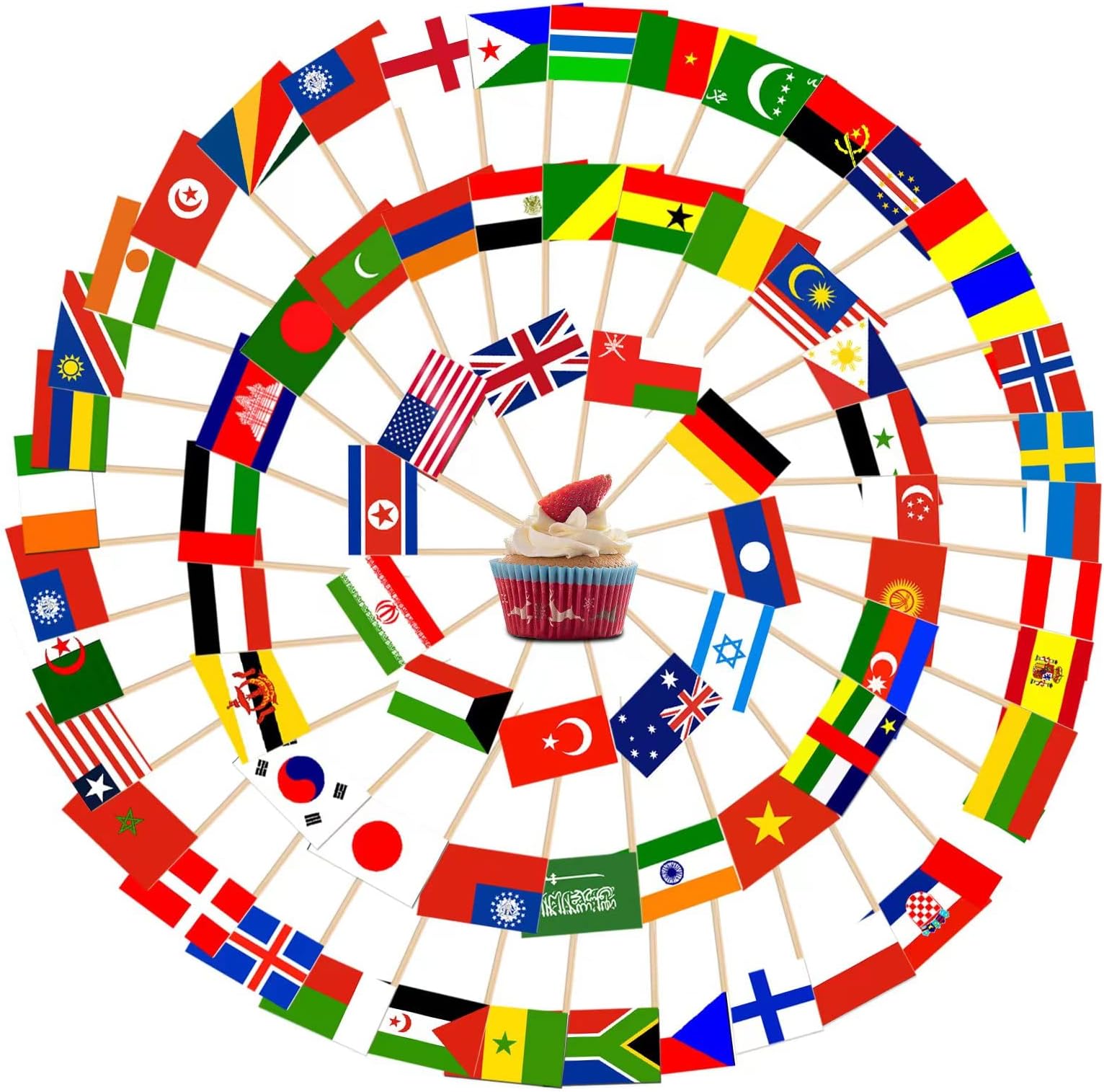 Amazon.com: World Map Edible Tall Cake Decoration Wrap : Grocery ...