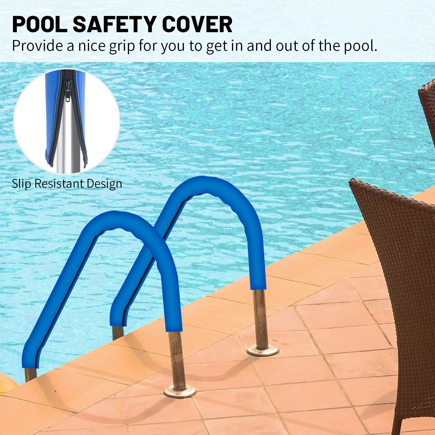 Snapklik.com : Swimming Pool Handrail Cover Pool Safety Hand Rail ...
