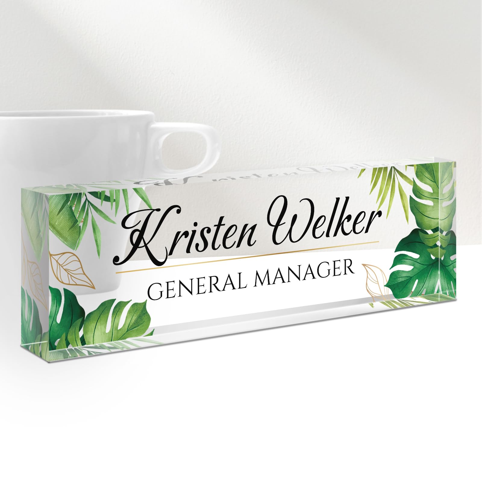 Amazon.com: Personalized Office Name Plate for Desk - Custom Employee ...